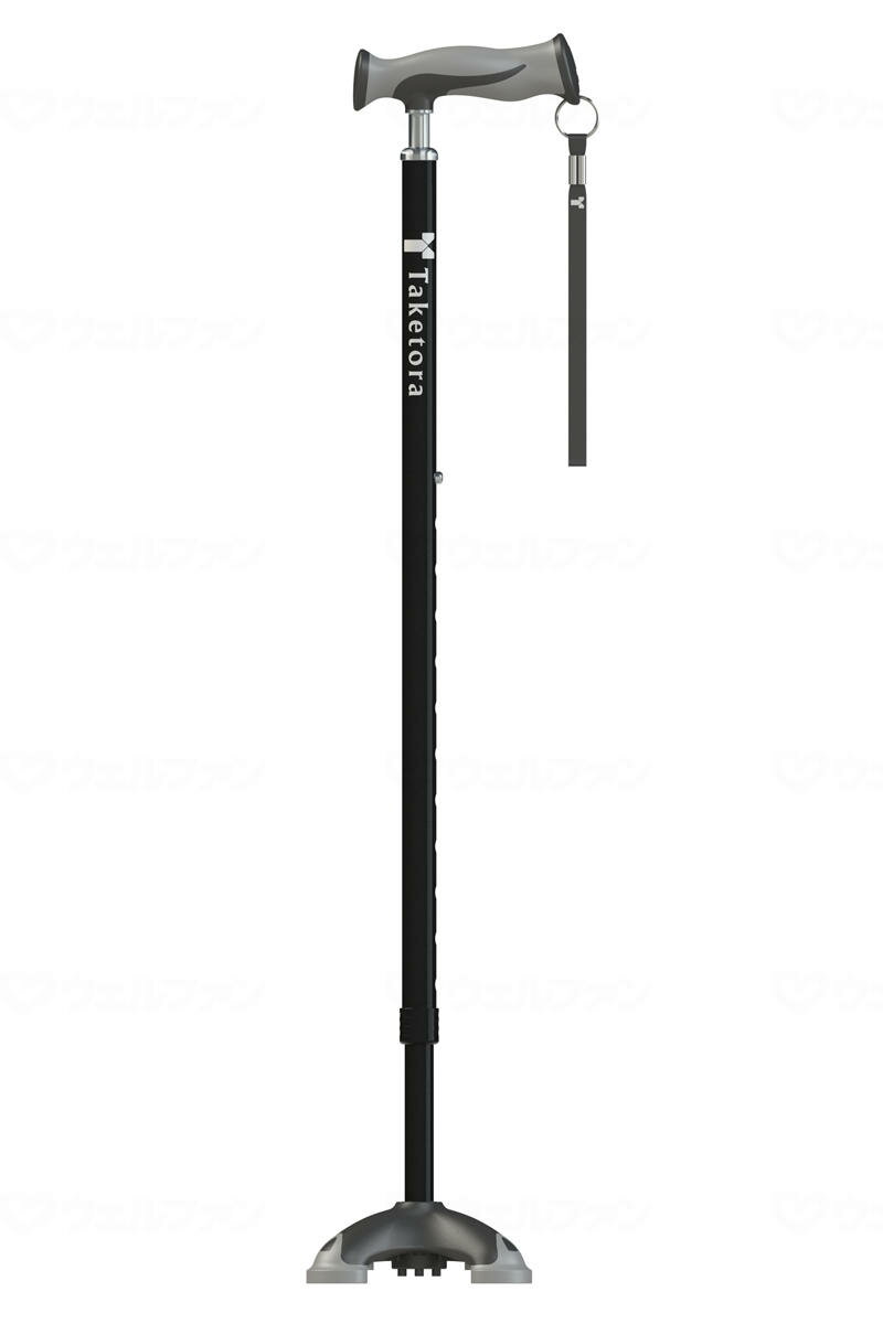 商品の仕様 ●サイズ／長さ68〜96cm（12段階） ●パイプ径／上部：1.9cm、下部：1.6cm ●重さ／400g ●材質／本体：アルミ、握り手：TPR・PP・ストラップ：ポリエステル、多点杖先：PP・TPR（チップ部品） ●生産国／台...