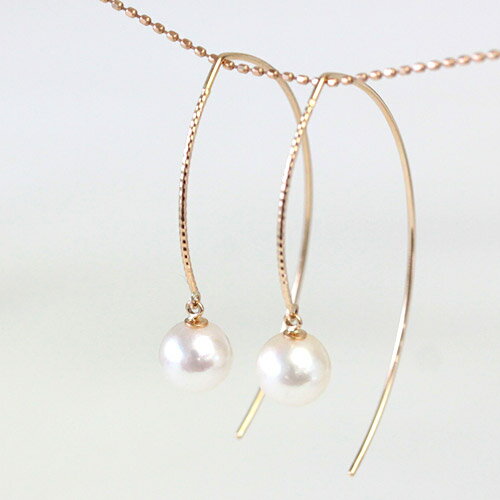 【主な仕様】 サイズ 　 　 [最大幅]縦×横約38mm×27.5mm [ポストの太さ]0.65mm 素材 　 　 サンプルはK18ピンクゴールド あこや本真珠　2石 ※天然真珠のため、自然に出来てしまったキズが僅かにある場合がございます。...