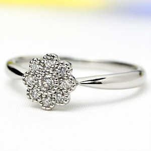 【主な仕様】 サイズ 　 　 [最大幅]約7.5mm ［厚み］最大約3.5mm最小約1.00mm [重量]約3.30g ※ルース含む 素材 　 　 [地金]プラチナ900 [中石]天然ダイヤモンド9石 [石目]0.15ct こちらの商品は御...