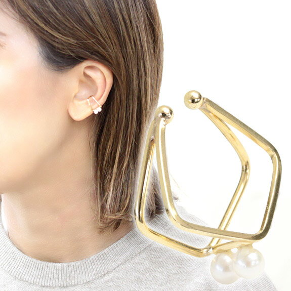 【主な仕様】 サイズ 　 　 [最大幅]縦×横約19.6mm×約17.3mm [デザイン幅]約8.4mm [石]あこやパール 3.2-3.3 [重量]約1.1g 素材 　 　 ・K18イエローゴールド・K18ピンクゴールドサッと着けるだけで...