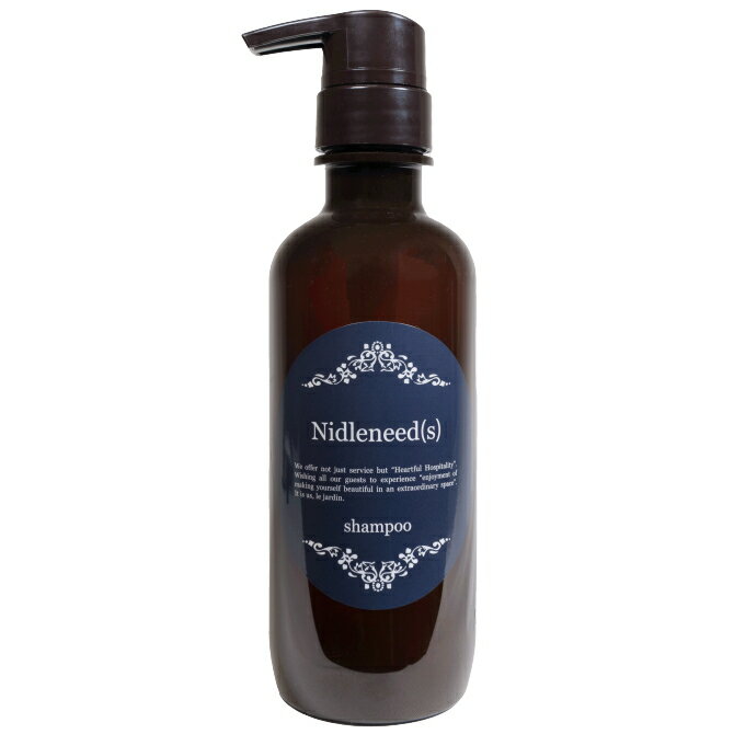 【スタッフのコメント】 シャンプー用ラベルの付いた専用容器です。 Nidleneed(S) ニドニーズは神奈川県内で展開している美容室「ルジャルダン」の美容師直接指示のもとで成分の配合等を行い出来上がった自信作です。 ぜひとも一度お試しくだ...