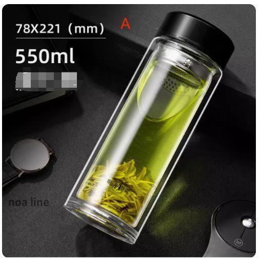 高品質ホウケイ酸ガラス性硬質かつ耐熱性を備え、高品質な水筒であります。食品級304ステンレス茶こし付き、茶葉やコーヒー、果物、アイスなどを入れて、楽しく飲むことができます。非常に透明なグラスは、他のタイプのガラスよりよくきれいです。残りの水...