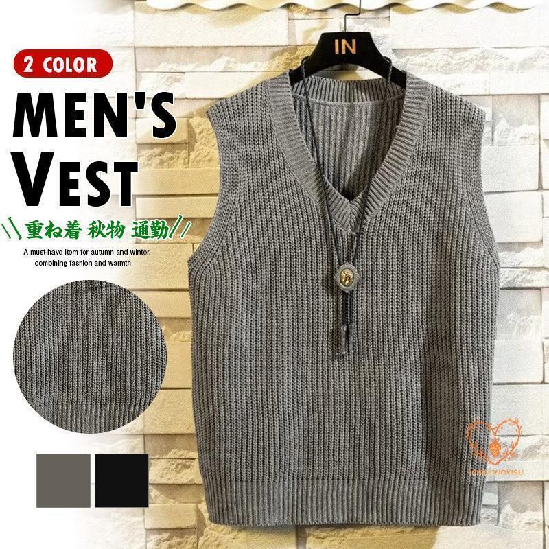 商品詳細カラー:/ブラック/グレー/サイズ:/M/L/XL/2XL/【キーワード】ニット セーター 通勤 チョッキ ニットベスト 紳士ベスト サラリーマン 通学 お買い得 爆売中 ファッション ビジネス メンズニット メンズジレー ノースリ...