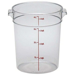商品の仕様●外寸(mm)：H210 ●内寸(mm)：φ178 ●重量:390g●容量:3.8L●材質：ポリカーボネイト製 ●洗浄機：○●耐熱・耐冷温度：-40〜99℃■● 蓋をしたまま積み重ねができます。● 容量は目盛りの最大値です。(満水...