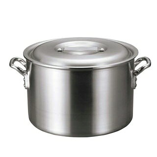 商品の仕様●外寸(mm)：φ355 ●内寸(mm)：φ330 深さ：210●重量:3.5kg●容量:18L●板厚/厚み：3.0●材質：アルミ ■● 見た目も滑らかなきめ細かい光沢のある表面研磨仕上げのプロモデルです。● 蓋のツマミは、熱くな...