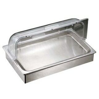 商品の仕様●外寸(mm)：535×332×H250 ●材質：本体：18-8ステンレス トレイ：D7ステンレス(18Cr-3Ni-2.5Cu) カバー・下皿：ポリカーボネイト ■● 電気を使わないアイスディスプレーセットです。デザートや海鮮盛...