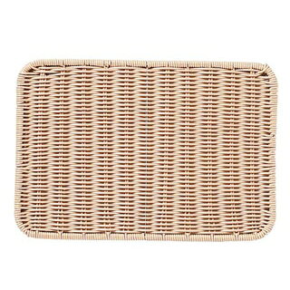 商品の仕様●外寸(mm)：375×255×H10 ●材質：ポリプロピレン 18-8ステンレスワイヤー ●抗菌：○●洗浄機：○●耐熱・耐冷温度：120℃■● ナチュラルな質感はそのままに洗える抗菌バスケット● 水や洗剤でジャブジャブ洗う事がで...