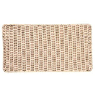 商品の仕様●外寸(mm)：750×400×H10 ●材質：ポリプロピレン 18-8ステンレスワイヤー ●抗菌：○●洗浄機：○●耐熱・耐冷温度：120℃■● ナチュラルな質感はそのままに洗える抗菌バスケット● 水や洗剤でジャブジャブ洗う事がで...