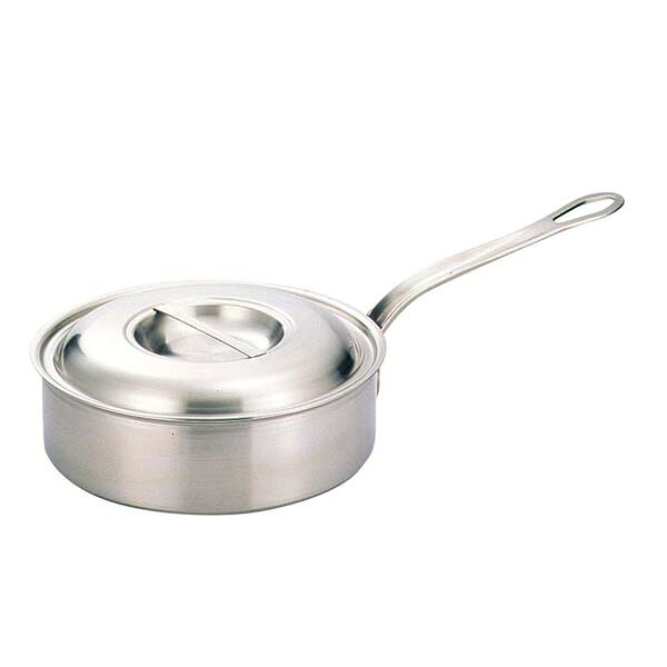 商品の仕様●外寸(mm)：φ222 底径：180 ●内寸(mm)：φ210 深さ：70●重量:1.6kg●容量:2.3L●板厚/厚み：2.5●材質：SUS444単層鋼 ●電磁調理器：200V■● 200V電磁調理器は非常にパワーがある為、鍋...