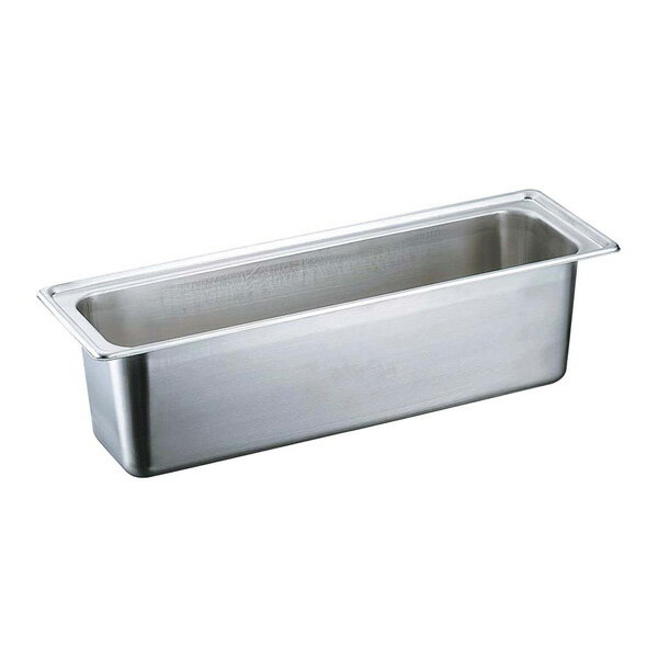 商品の仕様●外寸(mm)：562×178×H158 ●重量:1410g●容量:9.5L●板厚/厚み：0.8●材質：18-8ステンレス ■● ホテルパンに入れた料理を湯煎したり、氷を入れて冷やすことができます。※商品画像はイメージです。複数掲...