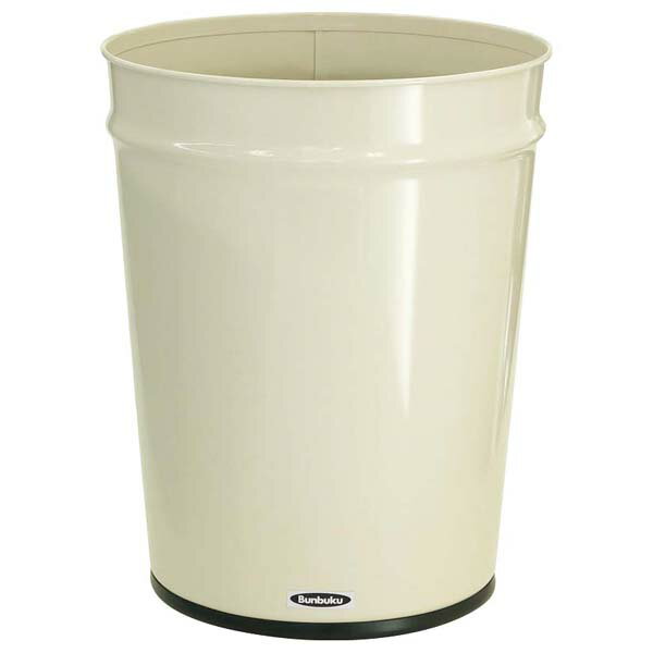 商品の仕様●外寸(mm)：φ273 H345 ●重量:1085g●容量:13.3L●板厚/厚み：0.4●材質：本体／亜鉛メッキ鋼板アクリル塗装 底サッシュ／再生塩化ビニール ●製造国：日本●色：アイボリー■● ゴミ箱らしい定番のカタチとベー...