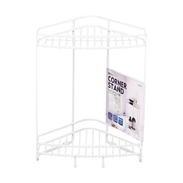 ボディソープやシャンプーを収納できるシャンプーラックです。上段には小物、下段にはボトル3本置くことが可能です。水はけもよく丈夫な素材★お手入れもラクラクです♪コーナー用なのでスペースを無駄なく使えます。商品の仕様サイズ:(約)幅280×奥行...