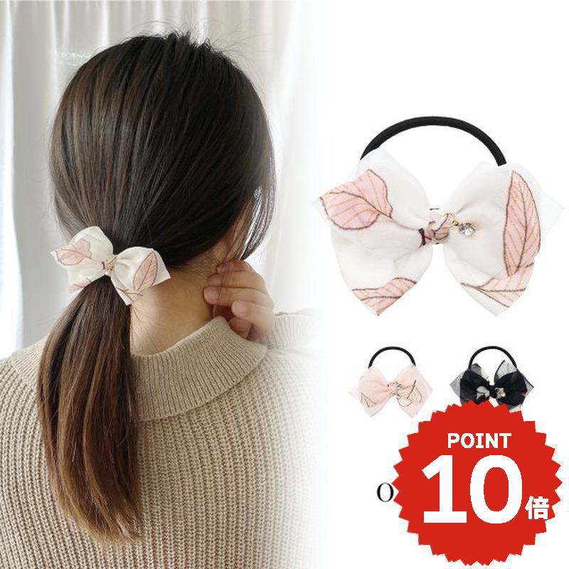 素材：ポリエステル モチーフサイズ：縦約5.5cm×横約6.5cm ヘアゴム直径：約5cm 関連ワード ヘアアクセ 髪留め 髪止め バンス ヘアクリップ ヘアピン ヘアゴム バレッタ 服飾品 服飾製品 ヘアー オフィス 通勤 仕事 デイリー...
