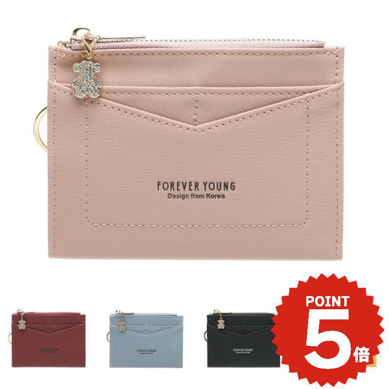 【平置き実寸】 H9.5 W13 D0.5 (cm) 内側：ポケット×1 カード入れ×4 小銭入れ×1 素材:合成皮革 財布,チャーム,ラッピング袋のセット品 ※入荷時期により、ラッピングの仕様が変更になる場合があります。予めご了承下さい