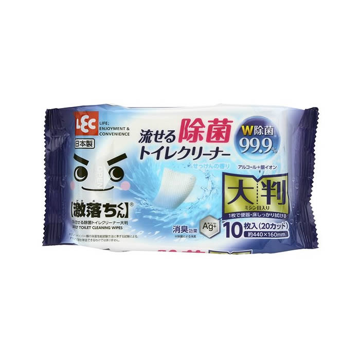 大判サイズで使いやすい！流せる除菌トイレクリーナー 便器、床をしっかり拭ける大判サイズです。 使用後はそのままトイレに流せます。 特殊エンボス加工でシートが丈夫なので、汚れもとれやすいです。 便利なオープンラベル付きパックですので、詰め替え...