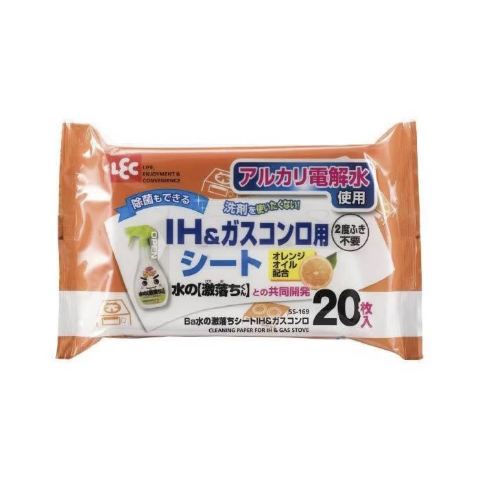 オレンジオイル配合！除菌もできる水の激落ちウェットシート 水を電解して得られるアルカリ電解水を使用した、お掃除ウェットシートです。 水拭きでは取れない汚れをマイナスイオンが包み込んで浮かせて落とし、さらに除菌もできます。 オレンジオイル配合...