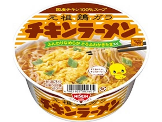 ●チキンラーメンにマッチするジューシーでやわらかい鶏肉とふんわりかきたまごが入った、チキンラーメンのどんぶりタイプです。●軽減税率8％ 【仕様】 ●注文単位：1個 【備考】 ※メーカーの都合により、パッケージ・仕様等は予告なく変更になる場合...