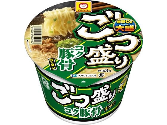 麺90g、まろやかでコクのある豚骨スープに、キクラゲ、鶏挽肉、ごま、ねぎが入った大盛豚骨ラーメン。●軽減税率8％ 【仕様】 ●注文単位：1個 【備考】 ※メーカーの都合により、パッケージ・仕様等は予告なく変更になる場合がございます。 ※お客...
