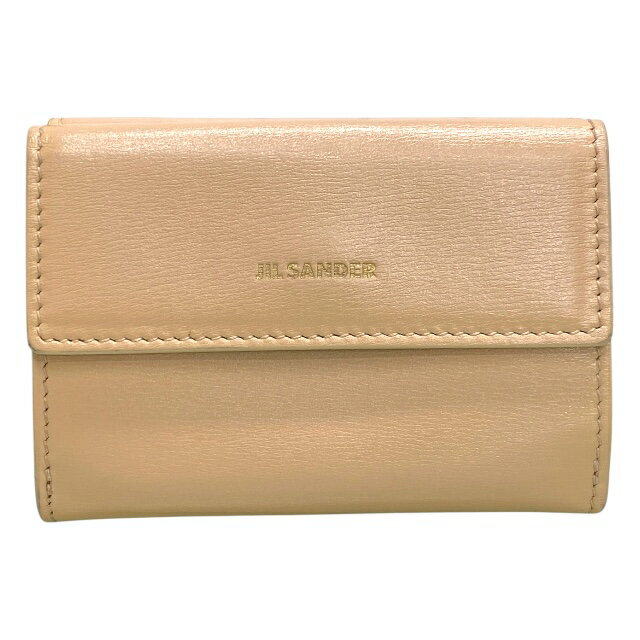 商品情報 【ブランド】 JIL SANDER ジルサンダー 【商品名】 三つ折り財布 【商品番号】 J07UI0009 P4840 【カラー】 ベージュ 【サイズ】 横：9.5cm　縦：7.5cm　奥行：2.5cm 【素材】 レザー 【付属...