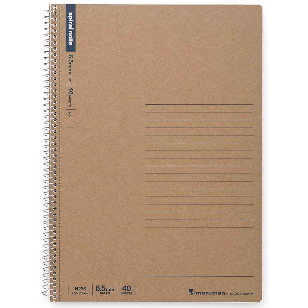 マルマン　スパイラルノートベーシック　B5クラフト　メモリ入　6．5mm罫　40枚&nbsp;◆主な特長NEW BASICスパイラルノート ベーシックは書きやすさ、使いやすさを追求した繰り返し使いたくなる新しい定番ノートです。◆商品仕様商品...