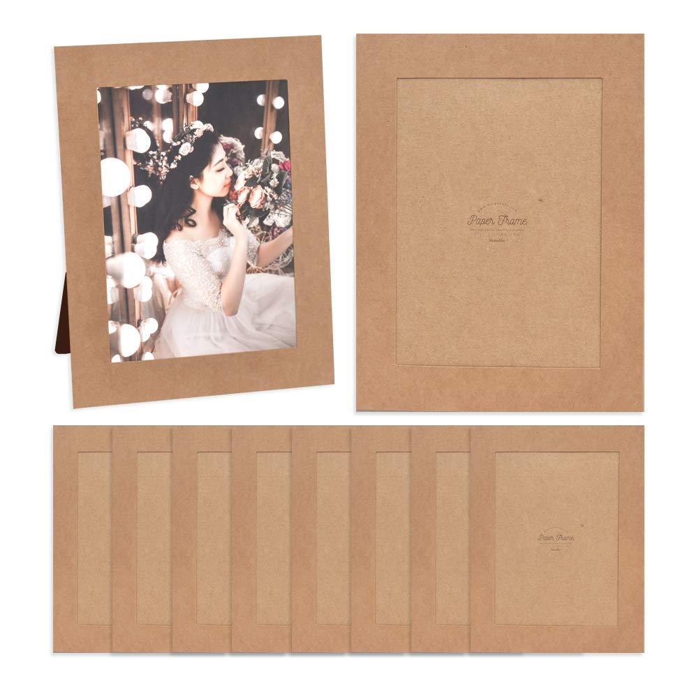 サイズ：パッケージサイズ : 16.5x21.6x1.0 (cm)◆商品名：モノライク スタンディング ペーパーフォトフレーム クラフト 5x7インチ Standing Paper Frame - Kraft 10枚 紙額縁フレームアウトサ...