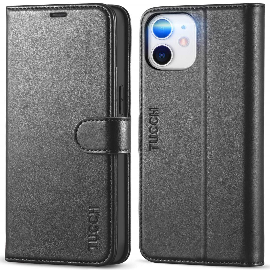 スタイル：手帳型◆商品名：TUCCH i Phone 12 mini 対応 ケース 手帳型 i Phone 12 ミニ ケース カード収納 RFIDブロッキング 横置きスタンド機能 高級PU合皮 柔軟なTPU素材 マグネット式 アイフォン1...