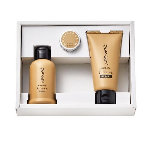 　新品未使用　 ウィンターコフレセット 　 　＜セット内容＞ 　・つるりんちょ。シャンプー 100ml 　・つるりんちょ。トリートメント（しっとりタイプ）　80g 　・モイスチュアバーム 10g