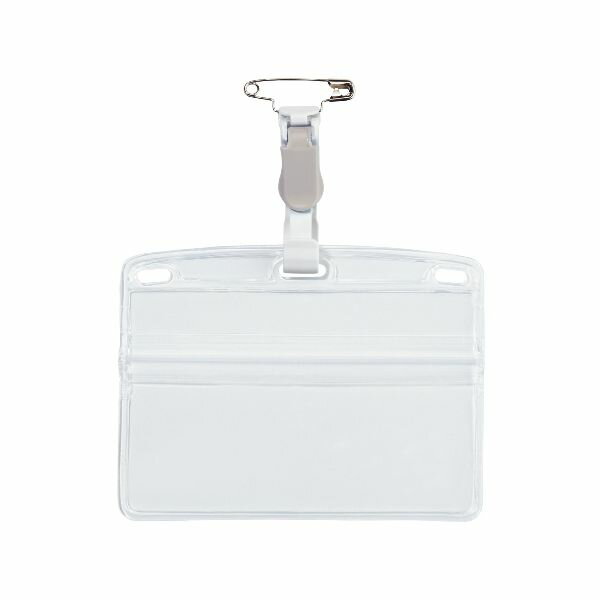 ●シーンを選ばず使用できるタッグ名札です。取付・取外しが簡単で外れにくいフック式クリップです。名札用ケースはチャック式で水やホコリが入りにくい。●両用プラクリップ●入数：1枚●クリップ：再生POM/ケース：再生ポリオレフィン●中紙サイズ：W...