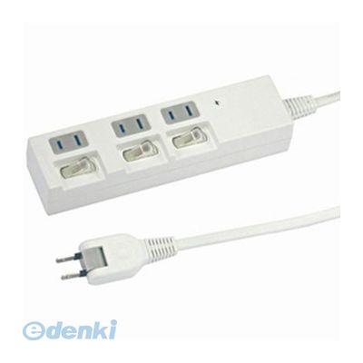 【商品説明】カラー:白'個口数:3'コード長(m):1'最大サージ電圧(V):6000'制限電圧(V):650'定格入力:125V 15A 合計1500Wまで'本体サイズ(mm):W46×H177×D32'本体重量(コード含む)(g):27...