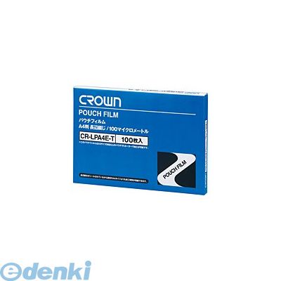 &nbsp;クラウン&nbsp;03-3864-5100【商品説明】●ラミネート加工時間、短縮。●規格：A4判●外寸：横216×縦303mm●フィルム厚：100μm（0．1mm）●クリーニングシート付4953349020153類似商品はこち...