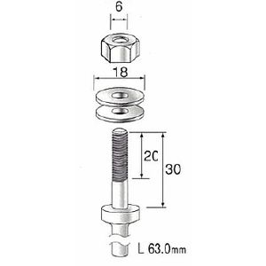 &nbsp; ミニター &nbsp; 03-3633-7181 ●φ6.0穴用のホイール工具用のマンドレールです。●軸径：φ6●入り数：3●スチール製●Minimo●SFIDA4571130862623類似商品はこちらミニター MINITO...