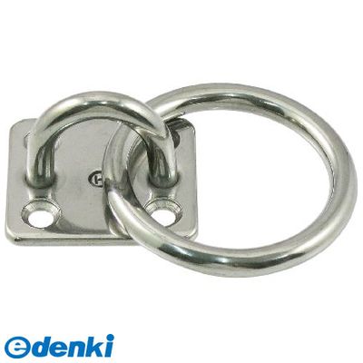 【商品説明】D=6mm L=40mm A1=34mm A2=20mm B1=40mm B2=25mm H=26mm d=5.2mm使用荷重 20kg座付丸環。チェーン、ワイヤー、ロープ等を固定します。床面に設置したり、壁に設置したり、用途い...