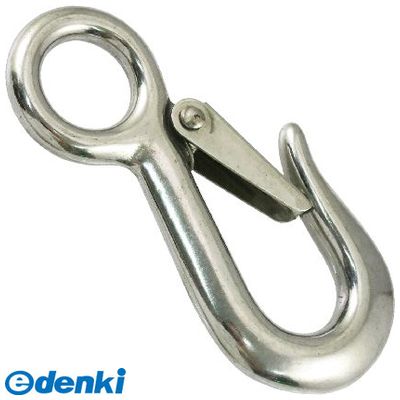【商品説明】H=80mm L=22mm S=16mm E=10mm D=8mm d=7mm使用荷重 150kgワイヤーロープ等の端末金具として、荷物の吊上げ作業等にお使い頂けます。ラッチ付き（外れ止め）で、対象物の外れを防ぎます。ステンレス...