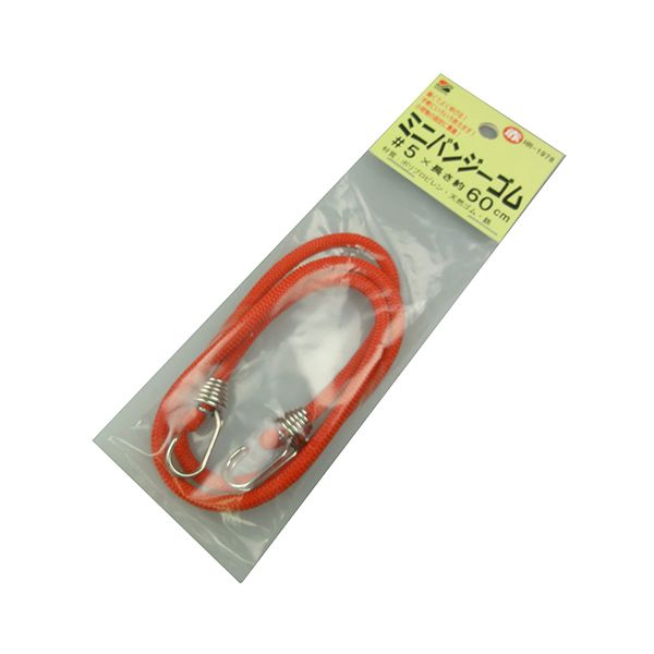 【用途】荷物の仮留め・固定。【機能・特徴】小荷物の固定に最適、手軽にいろいろ使えます。【仕様】●サイズ：5号×約60cm。●色：赤。●ポリプロピレン。●天然ゴム。●鉄。資材 運送資材 固定部材類似商品はこちら4905663019689 三友...