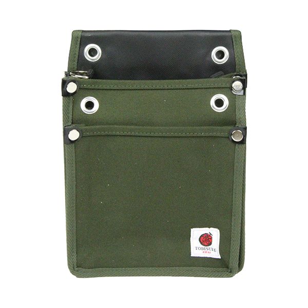 【用途】道具、工具の収納。【機能・特徴】内側にポケットが付いているため、道具の収納に仕分けができ、作業性がアップします。アイレットが多くついているので、セーフティーコードやカラビナなどを多くつけることができ、ビットホルダー等の持ち運びにも大...
