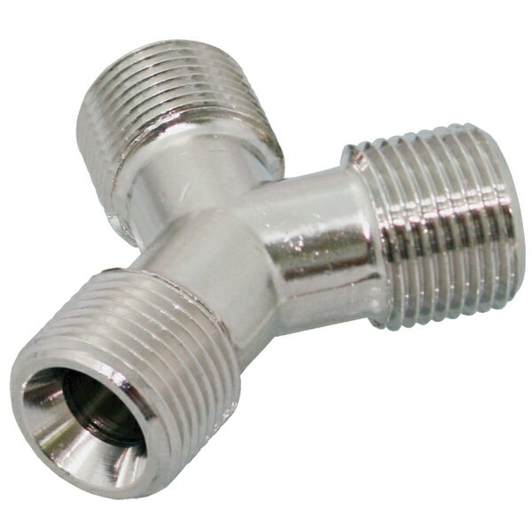 【商品説明】●袋ナットジョイントを併用し、ホース同士をY型に接続します。●取付ネジサイズG1／4（管用平行オネジ）×3方。●包装／商品サイズ：Wブリスター（86mm×50mm×20mm）。●重量（約）：29g。●最高使用圧力：1．0MPa。...