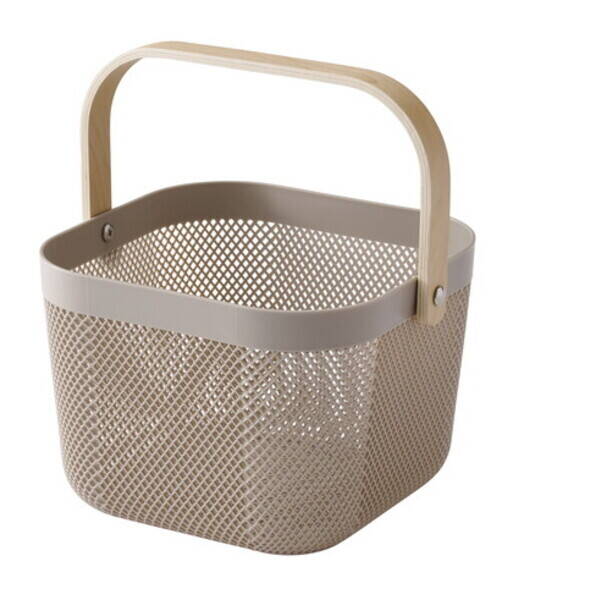 パール金属の商品は、メーカーの都合により納期確定に、ご注文後約5日かかります。【商品説明】●色々なシーンで使える持ち手付のバスケット●バスケットの部分はメッシュ仕様で通気性抜群●バスケット部外径サイズ（約）幅240×奥行240×高さ180m...