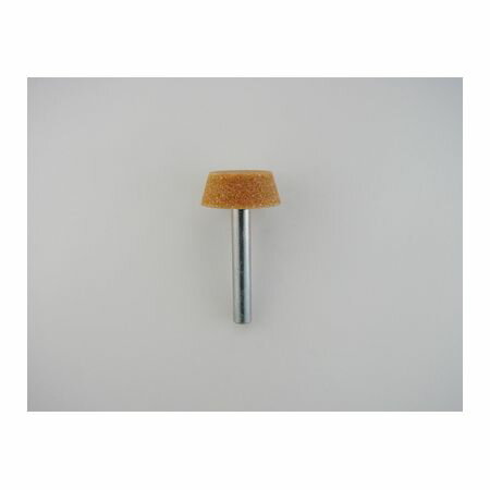 【商品説明】■回転工具に取付けて研削する砥石です。各種金属の研削に使用する一般的な砥石です。■外径（mm）：25■高さ（mm）：10■軸径（mm）：6■砥材：WA材■粒度：＃60■形状：台形型■最大許容回転数(min-1)：34000■先端...