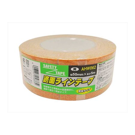 【商品説明】●反射タイプ●駐車場や工場構内の区画標示に。●暗所で目立つ反射タイプ。●カラー：黄(反射)●幅(mm)：50●長さ(m)：5●合成ゴム系シート　ガラスビーズ（表面）　粘着剤：合成ゴム系粘着剤　はくり紙：紙類似商品はこちら和気産業...