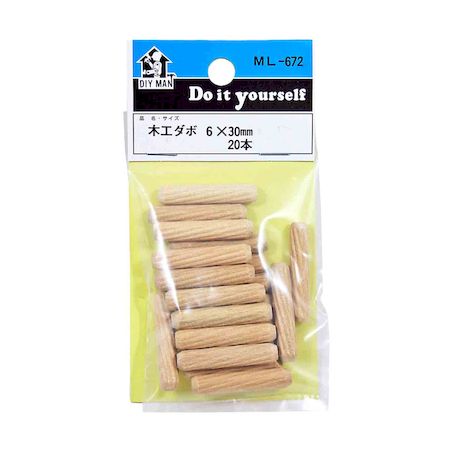 【商品説明】●木材・板のジョイント及び棚受け用としてご使用ください。●サイズ(mm)：6X30●材質：ブナ●商品20本類似商品はこちら和気産業 4903757036710 ML67134円和気産業 4903757329126 木工ダボ110...