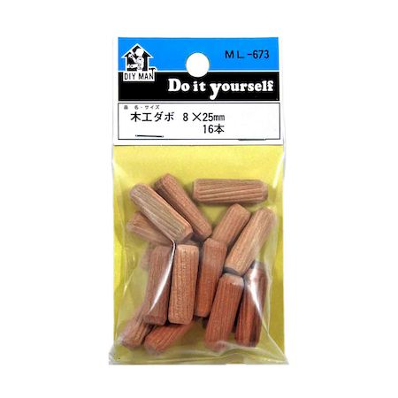 【商品説明】●木材・板のジョイント及び棚受け用としてご使用ください。●サイズ(mm)：8X25●材質：ブナ●商品16本類似商品はこちら和気産業 4903757329157 木工ダボ151円和気産業 4903757329126 木工ダボ110...