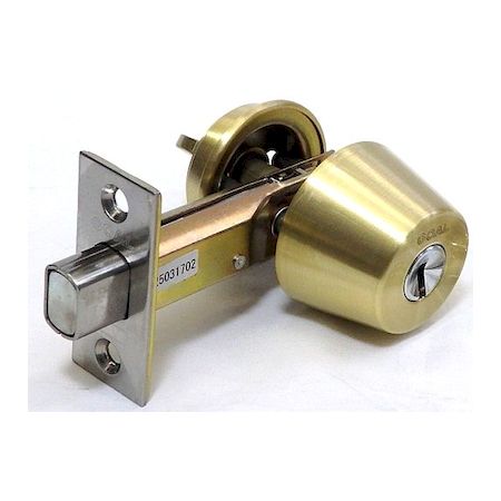 【商品説明】●仕様：本締錠●チューブラー本締錠ADシリーズ●バックセット：60mm●取付可能扉厚：30mm以上〜43mm未満●室外側：V18シリンダー●室内側：サムターン●材質／仕上：ステンレス／金色ヘアーライン（21）●キー本数：3本●ゴ...