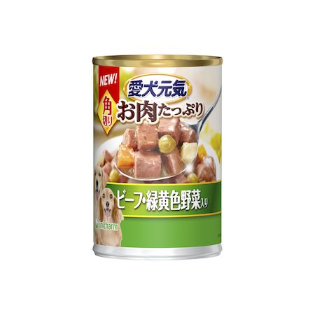 【商品説明】●お肉たっぷり良質な角切り肉を素材の旨みが溶け込んだ肉汁とミックスしているので、愛犬の食べっぷりが違います。●総合栄養食なので、愛犬に必要な栄養素をバランスよく摂取できます。●原材料：肉類(チキン、ビーフ、チキンエキス)、小麦粉...
