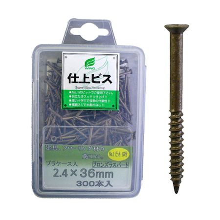 株式会社ウイング0794-82-1300【商品説明】●十字穴1番採用の極細仕様。●建具・家具、化粧枠、フロアー材など割れやすい場所に、目立たせたくない場所に最適。●チーク材やタモ材など硬く割れやすい材にも割れずにスムースねじ込み可能。●錆に...