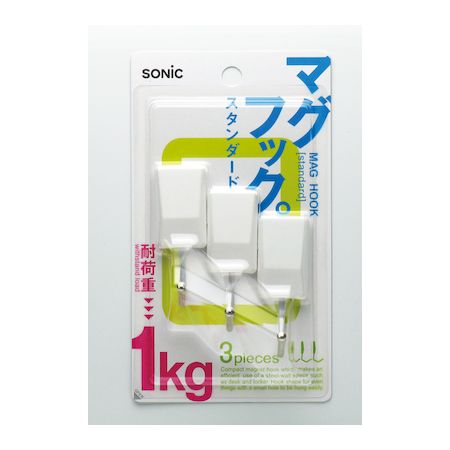 【商品説明】●スリムなボディで、しっかり固定●耐荷重1kg●商品：20×55×30mm●パッケージ：140×80×31mm●本体＝R−PS●フック＝スチール類似商品はこちらソニック MG-7463-W マグフック 12,233円ソニック M...