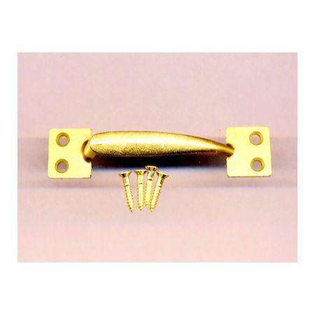 【商品説明】●シンプルなデザインの取っ手です。●ドア、家具用の取っ手としてご使用ください。●家具の模様替え、DIYに使用し、自分好みのお部屋に！●規格：大●適合扉厚(mm)：16〜●設置方法：表ネジ止めタイプ●カラー：真鍮メッキ●a(mm)...