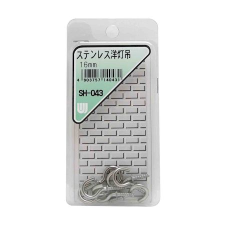 【商品説明】●木部用で小物などを吊るすのに、木部にネジ込んで取付ける金具です。●堅い木の場合はキリで下穴をあけてネジ込んで下さい。●木部用の為木部以外にご使用になられません。●石膏ボード、ALC、軽天ボード、薄いベニヤ板等には使用出来ません...