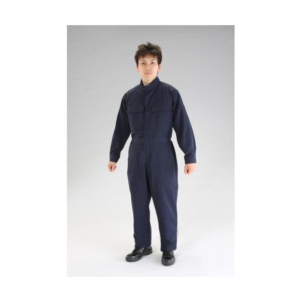 ●材質…綿55％、アクリル45％●サイズ…L●適応身長…167〜172cm●胸囲…118cm●胴囲…94cm●フロントファスナー●脇部分ゴム仕様●優れた防炎、帯電防止素材使用●左胸に携帯用ポケットとミニポケット付類似商品はこちら エスコ E...