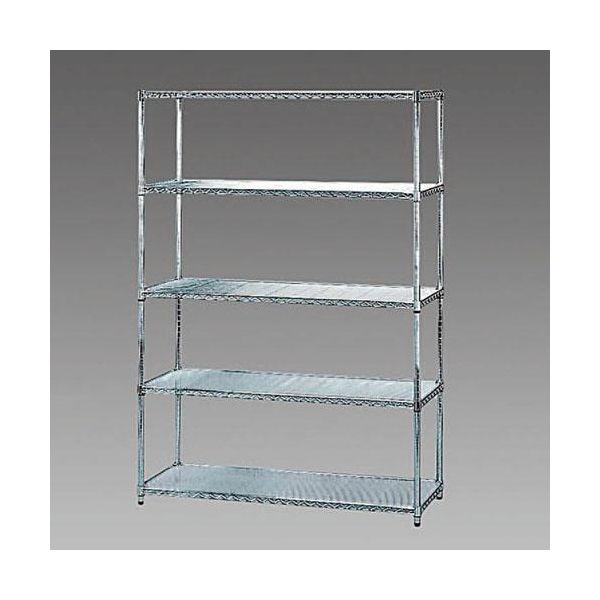 ●※注意※…【お客様組立品】●メタルラック用アクセサリー類をお使い頂けます。(適合品のみ)●ポール径…φ25mm●クギやネジを使わず簡単組立●材質…棚板・ポール：スチール(クロムメッキ)、固定部品：ABS樹脂●耐荷重…500kg（棚板1枚当...