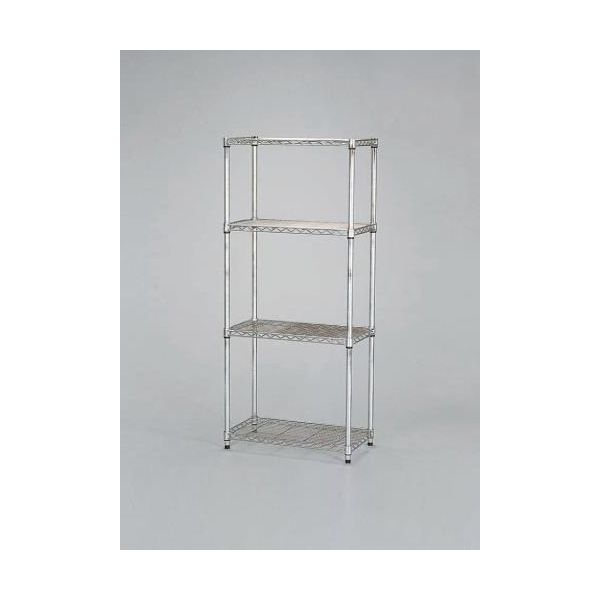 ●※注意※…【お客様組立品】●材質…棚板・ポール：スチール(クロムメッキ)、固定部品：ABS樹脂●ポール径…φ25mm●耐荷重…500kg(棚板1枚あたり：250kg)●クギやネジを使わずに簡単組立●棚板の高さは自由に変更可能です。●サイズ...